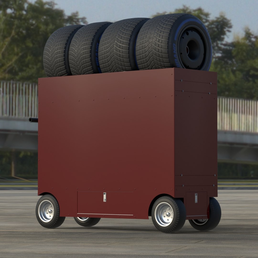 Tire Rack Cart 10 3D - TurboSquid 2301324