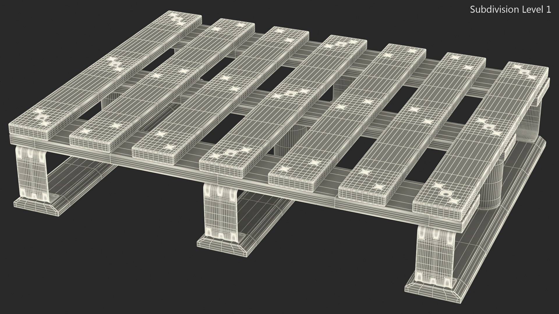 3D Wooden Half Euro Pallet Model - TurboSquid 1609743