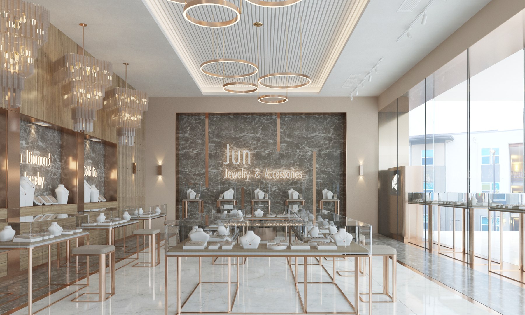 Modern Jewelry Store Interior 3D - TurboSquid 1974403