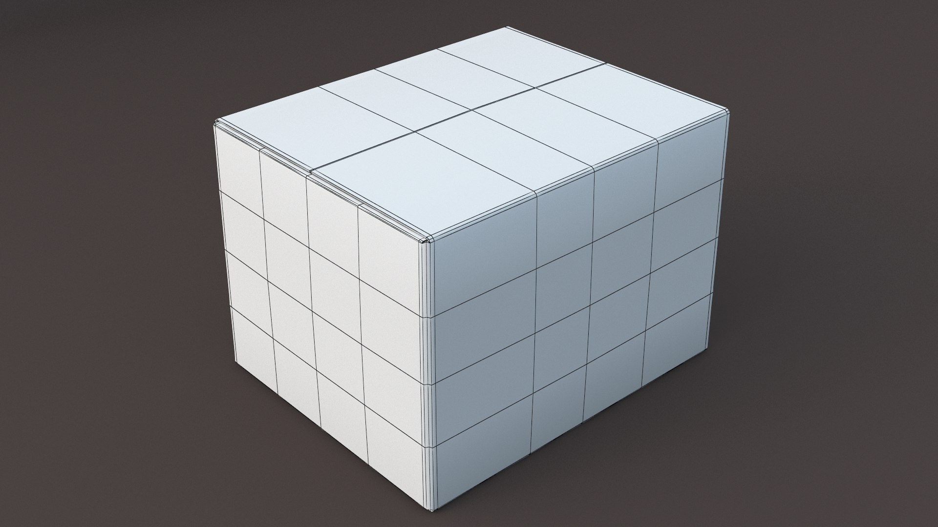 3D Square Cardboard Box 1 UHD - TurboSquid 2215307