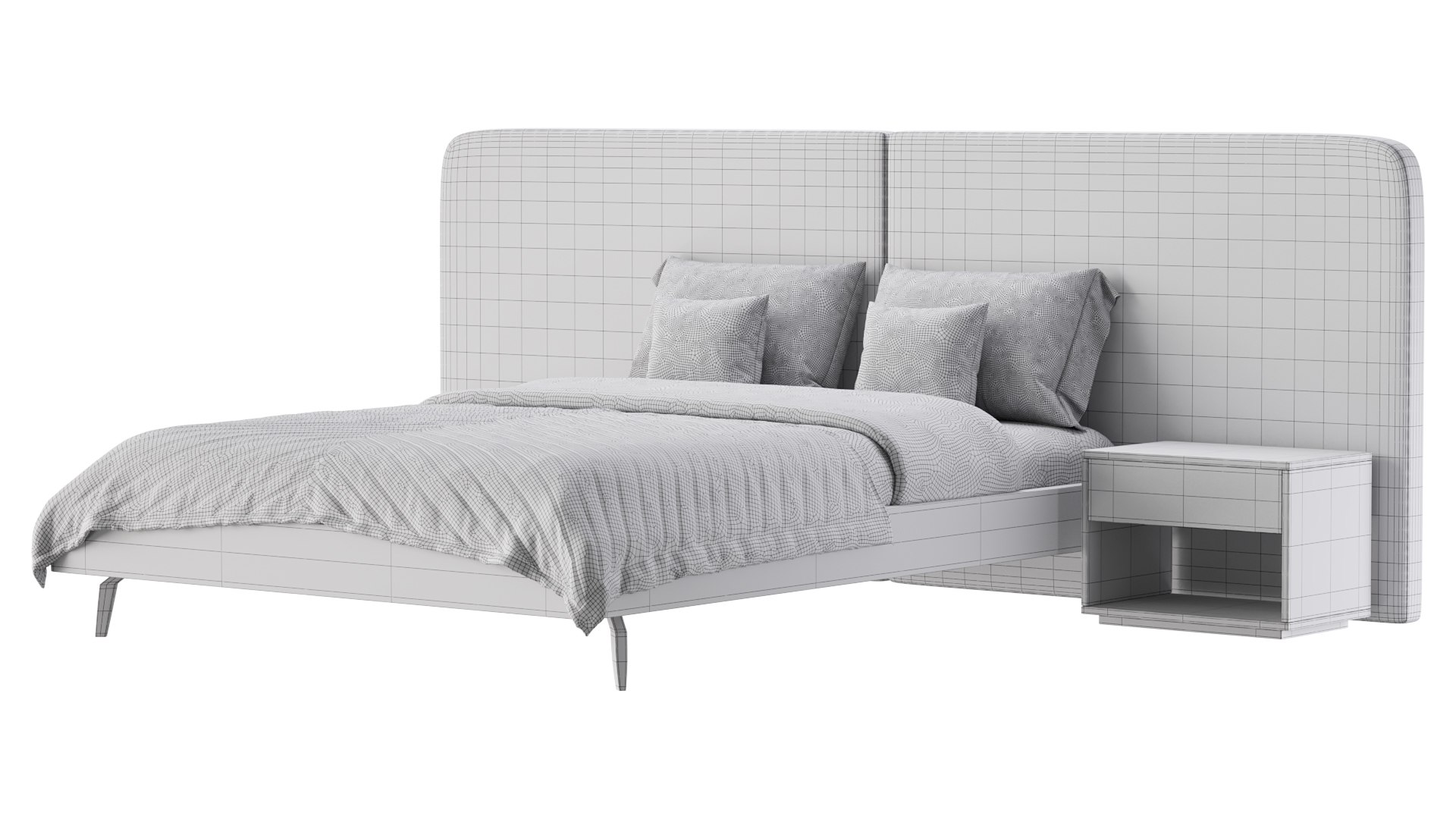 Selli Bed 1 3D Model - TurboSquid 2196742