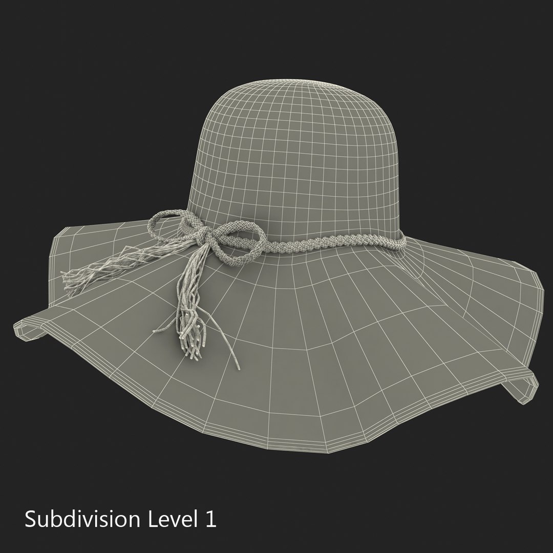 3d sun hat model