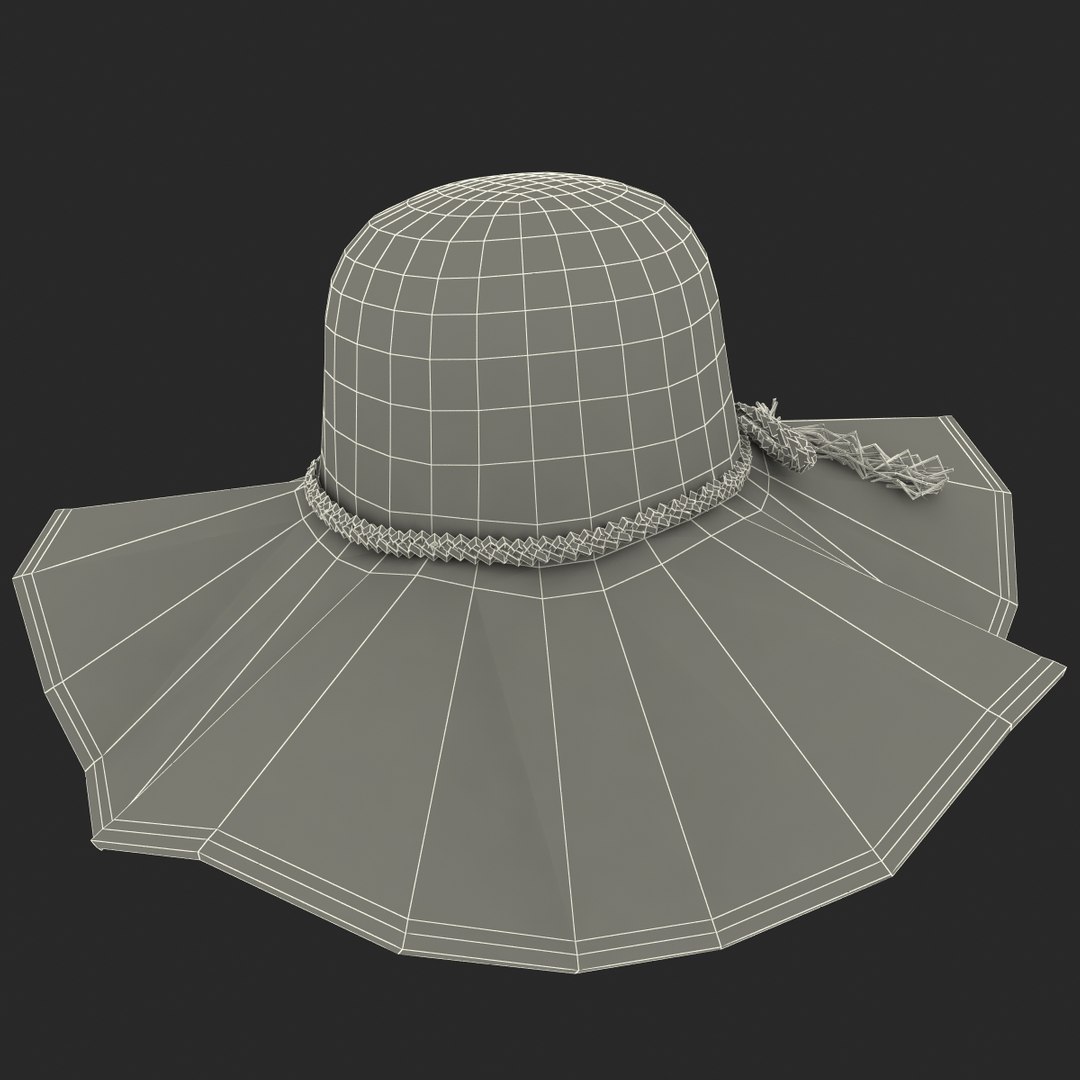 3d sun hat model