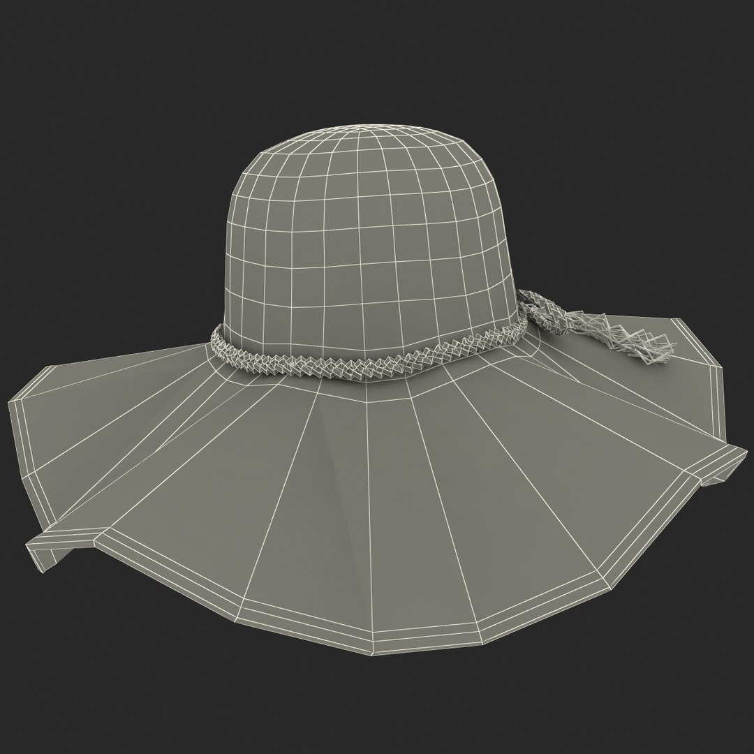 3d sun hat model
