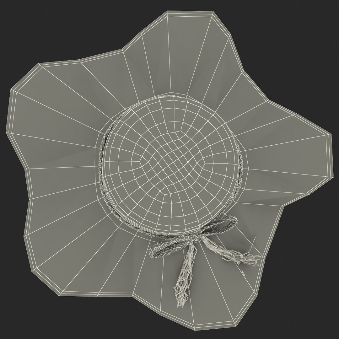 3d sun hat model