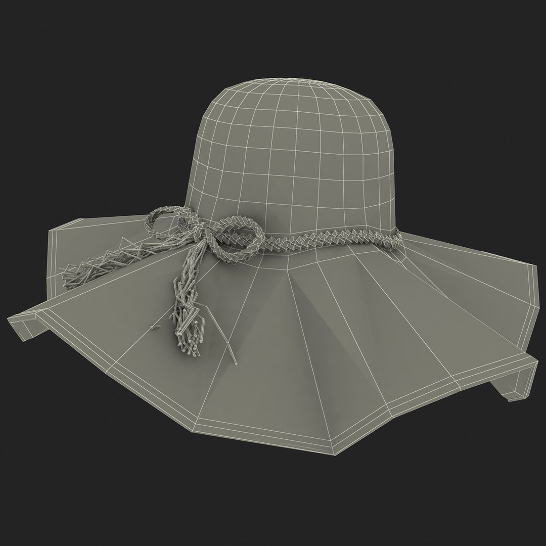 3d sun hat model