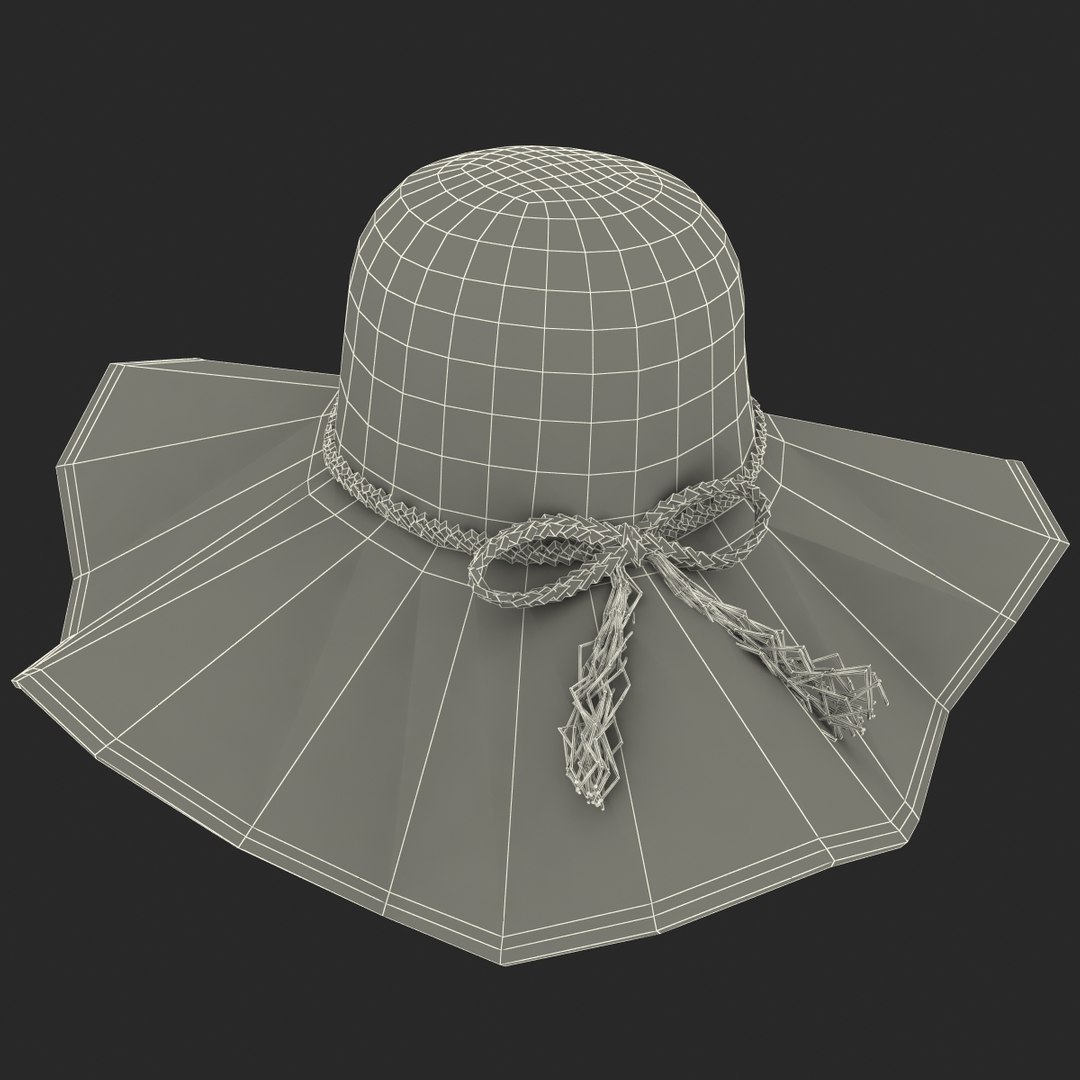 3d sun hat model