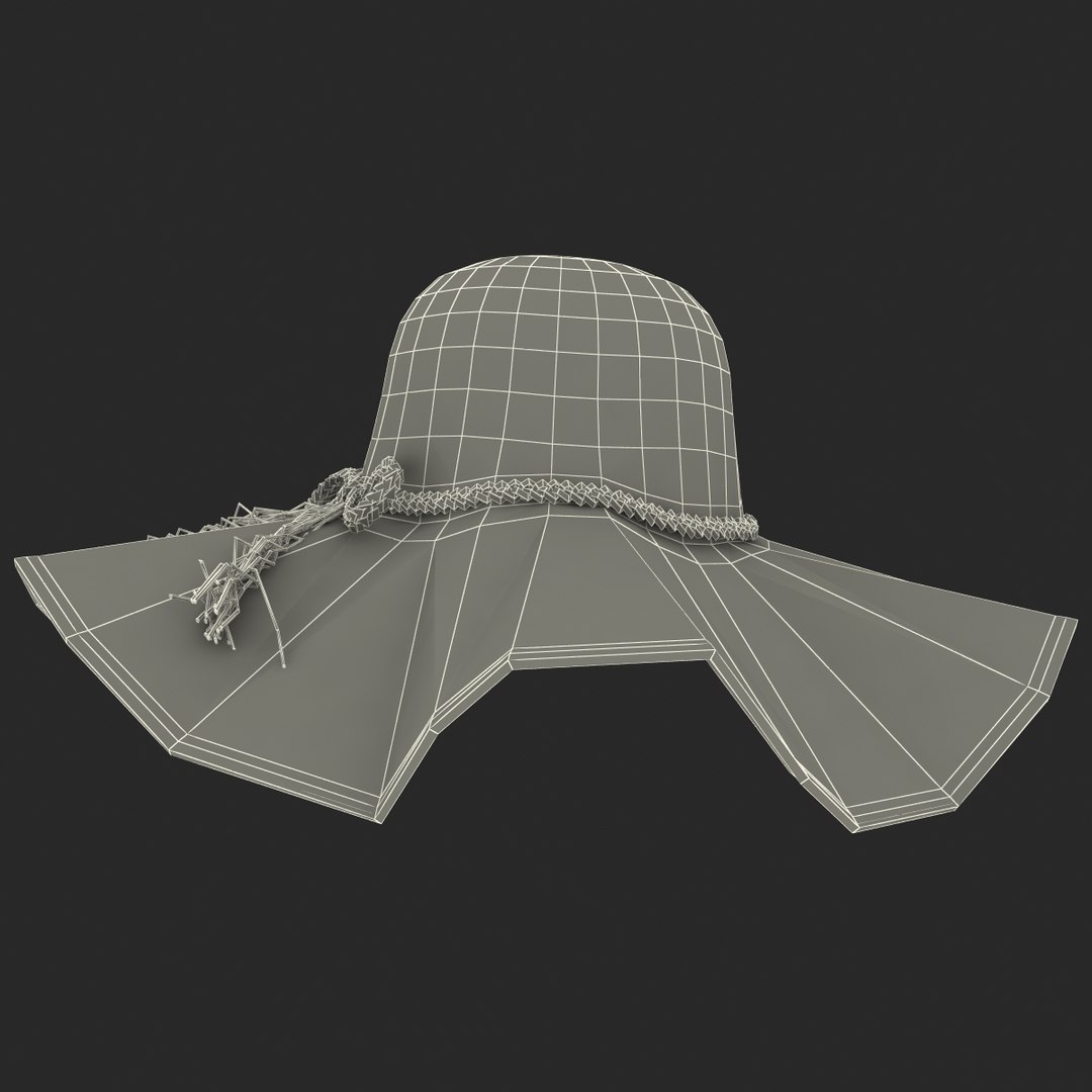 3d sun hat model
