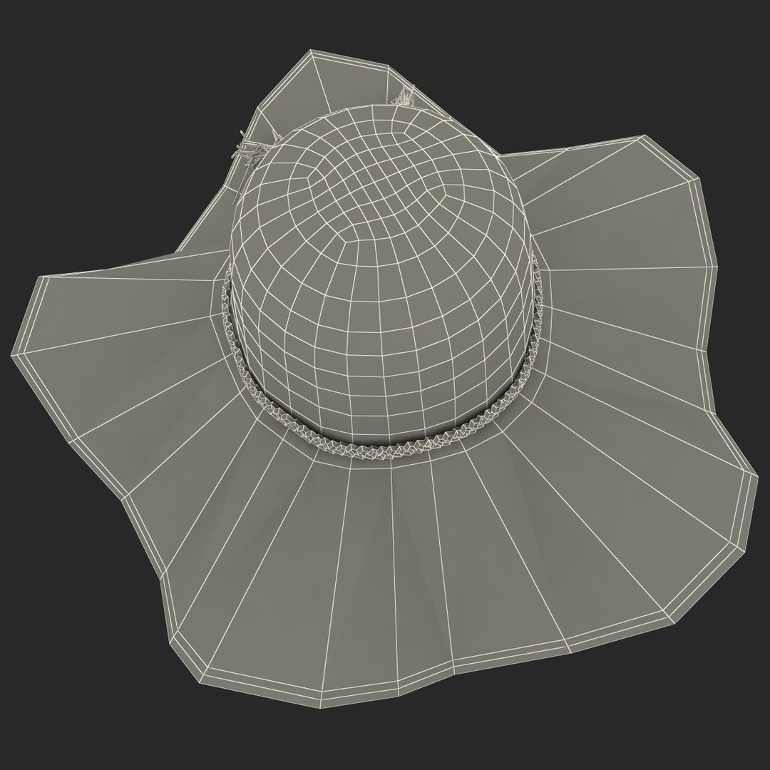 3d sun hat model