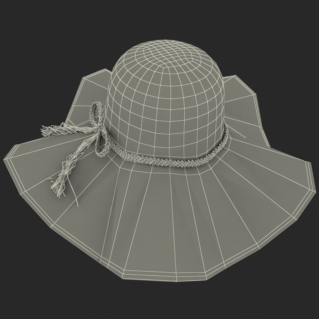 3d sun hat model