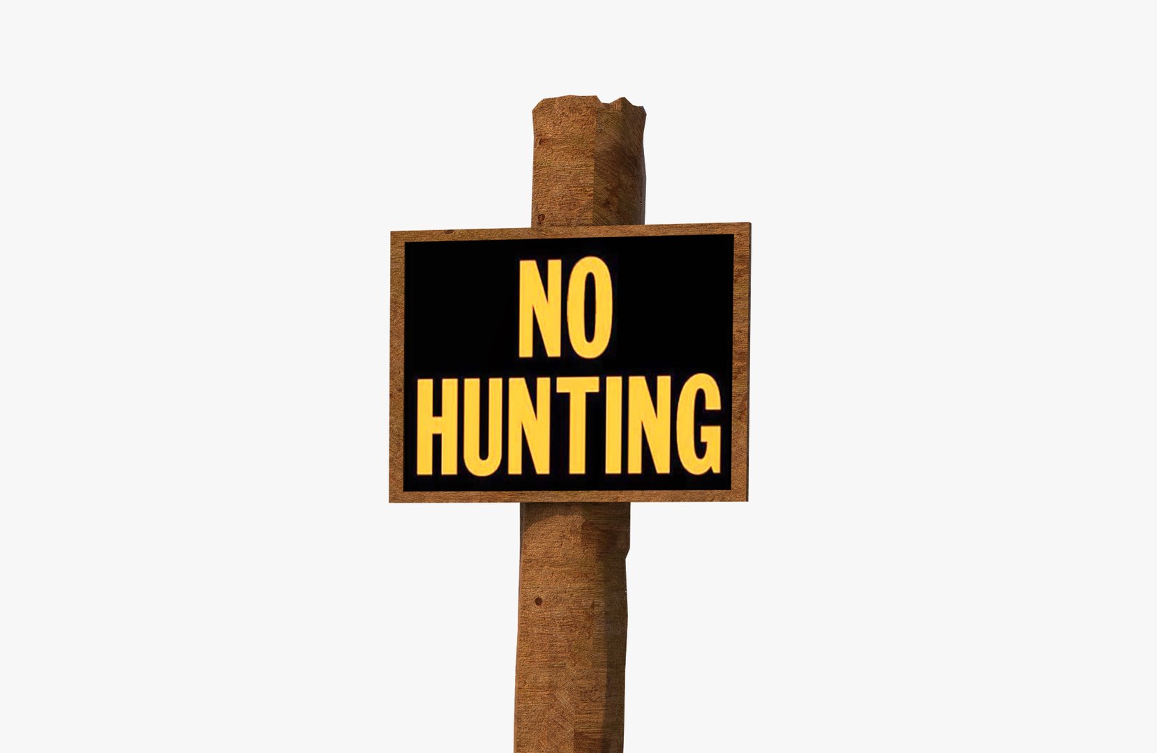 Free 3D model No Hunting Sign - TurboSquid 1735061