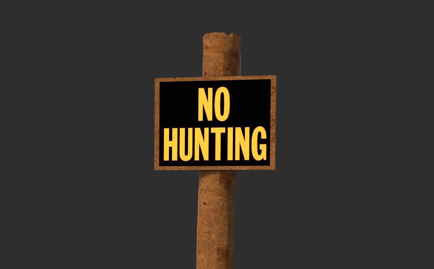 Free 3D model No Hunting Sign - TurboSquid 1735061