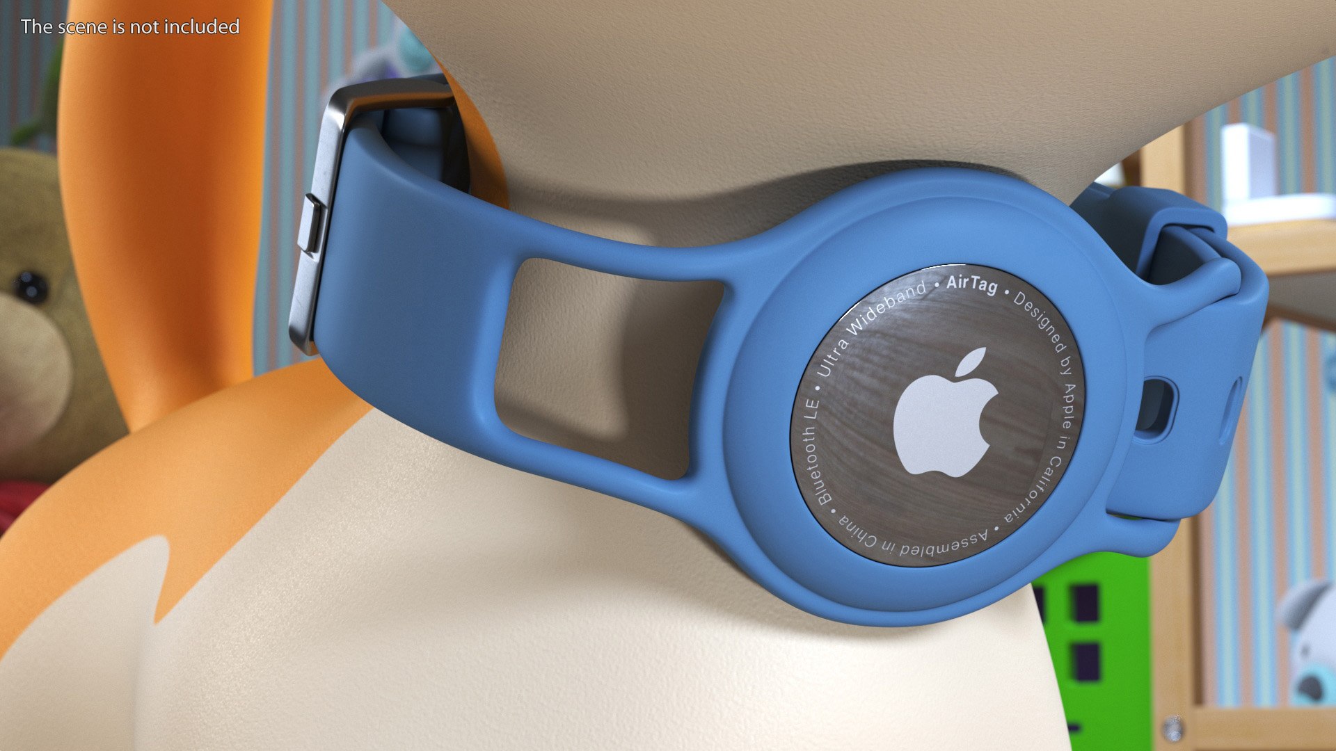 3D model Cartoon Puppy Dog with Apple Dog Tracker Collar - TurboSquid ...