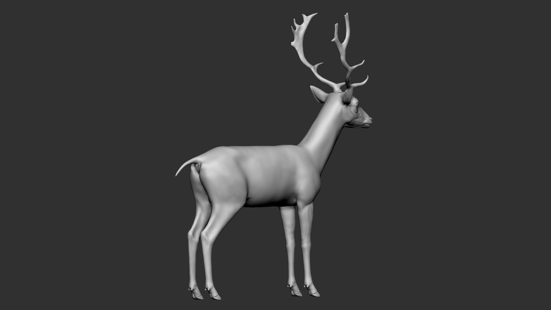 3D Model Red Deer Zbrush Sculpt - TurboSquid 2034647