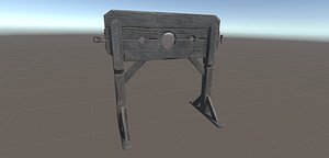 3d medieval foot stocks fantasy model