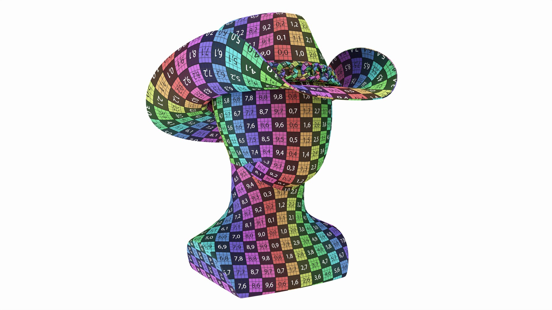 Store Display Mannequin Head With Woman Cowboy Hat 3D Model ...