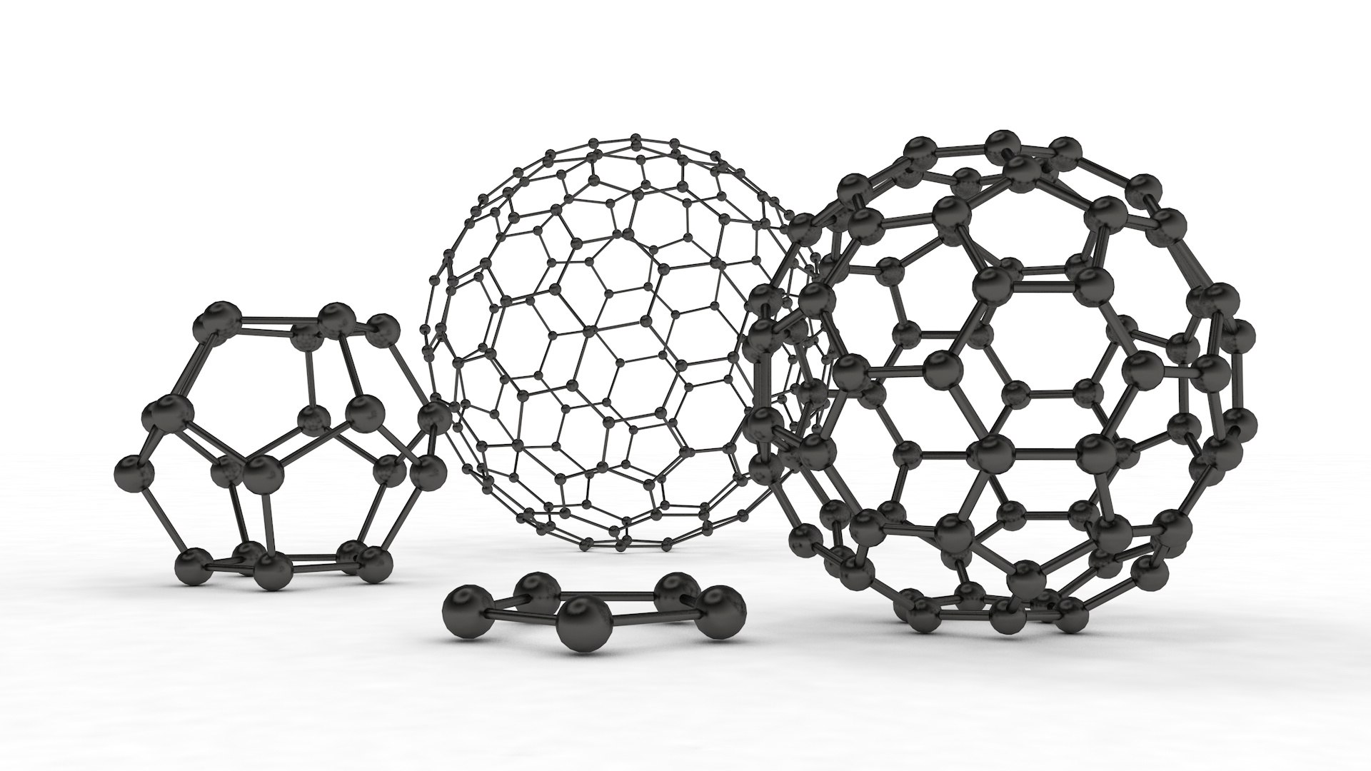Set Carbon Molecules Graphene Model - TurboSquid 1641086