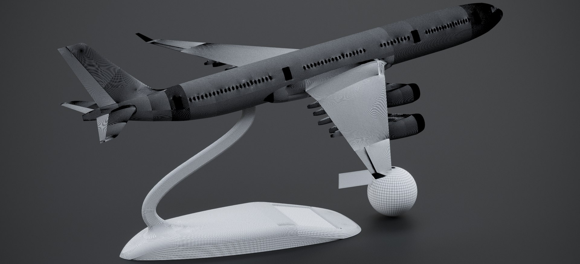 3D AIRBUS A340-300 OFFICE FLOOR MODEL ANSETT SYDNEY 2000 - TurboSquid ...