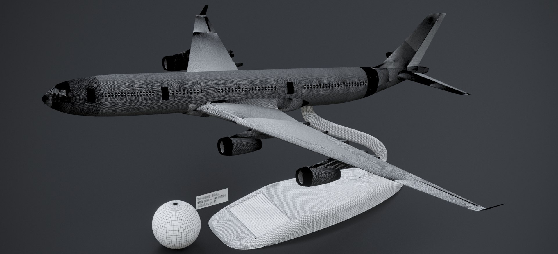 3D AIRBUS A340-300 OFFICE FLOOR MODEL ANSETT SYDNEY 2000 - TurboSquid ...