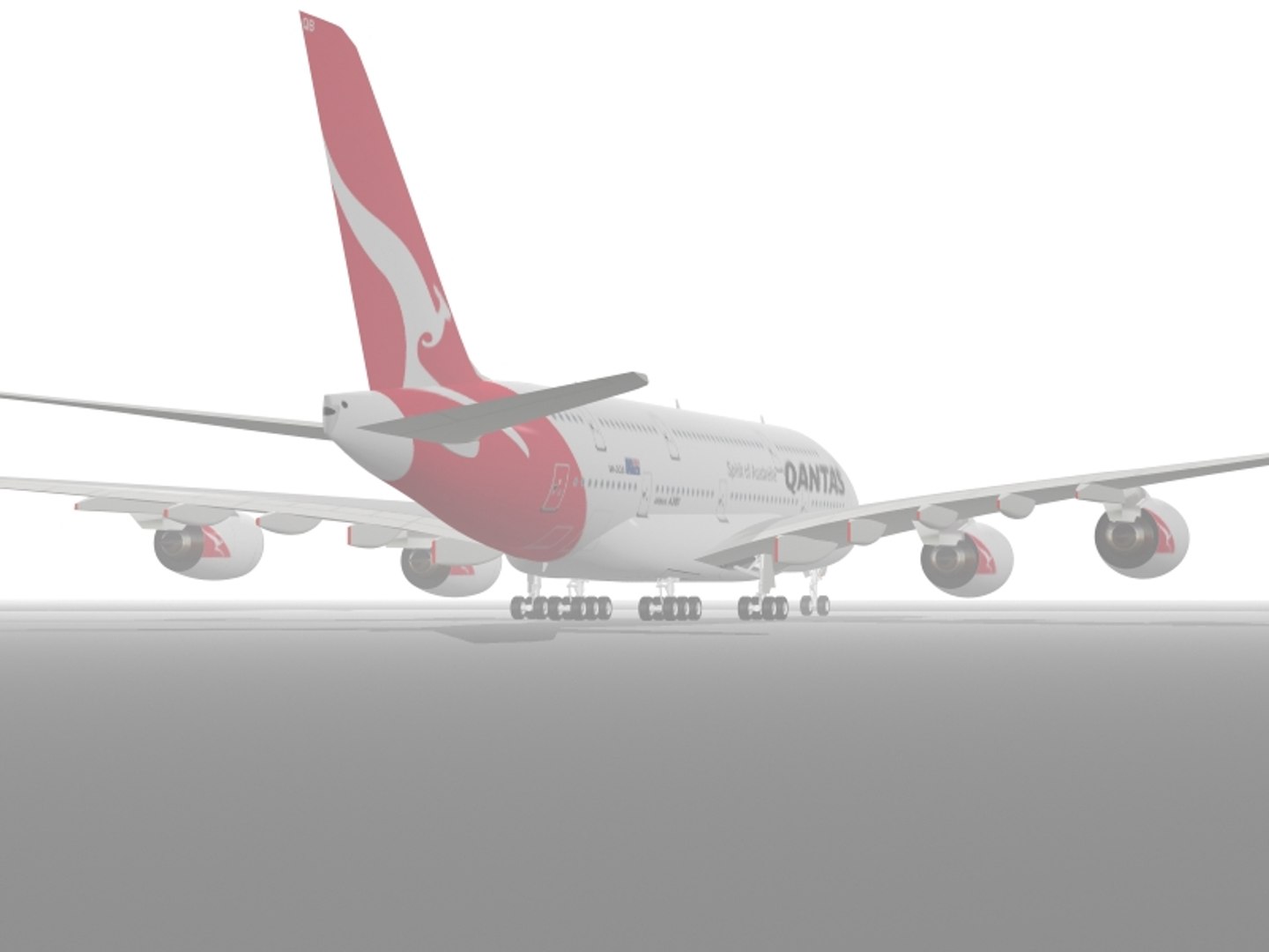 Airbus A380-800 Qantas A380 3d Obj