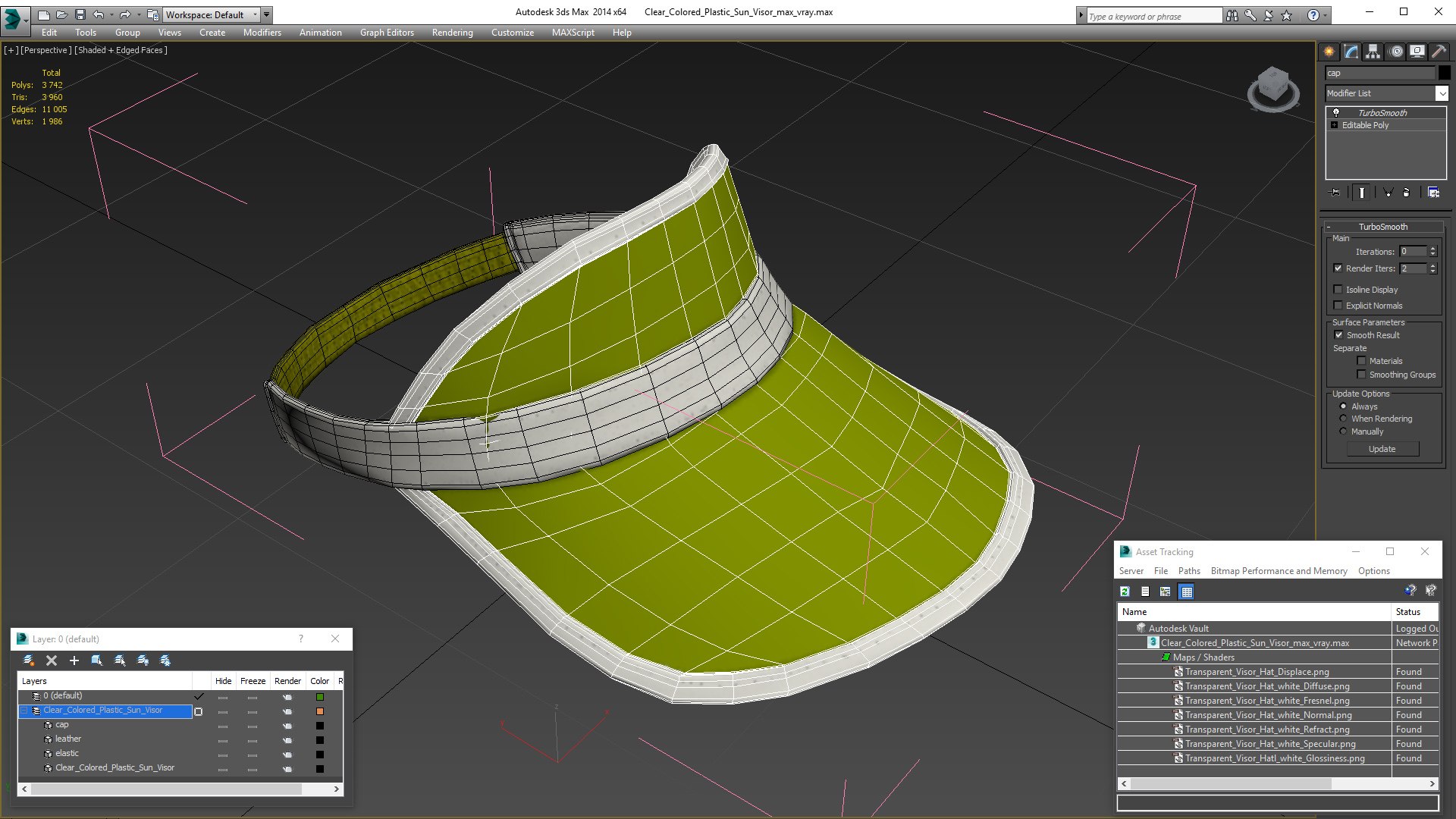 Clear Colored Plastic Sun Visor 3D model - TurboSquid 1813869