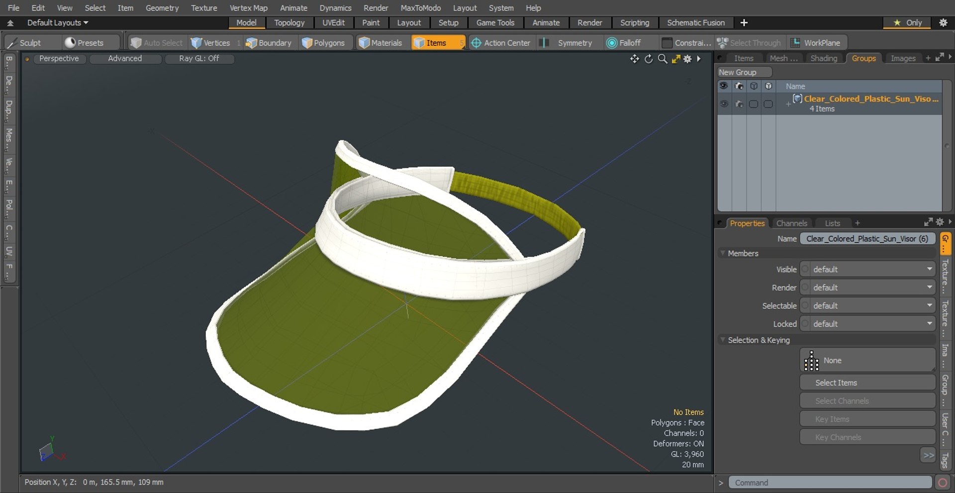 Clear Colored Plastic Sun Visor 3D model - TurboSquid 1813869