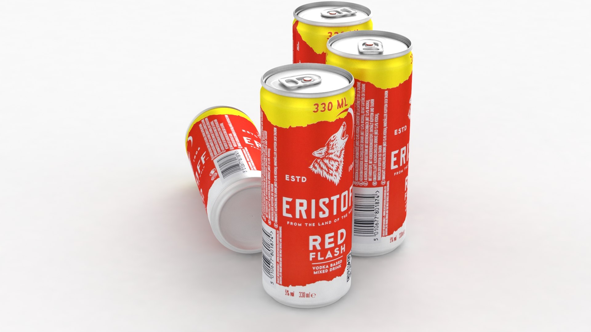 Alcohol Can Eristoff Red Flash Vodka Drink 250ml 2022 3D Model ...