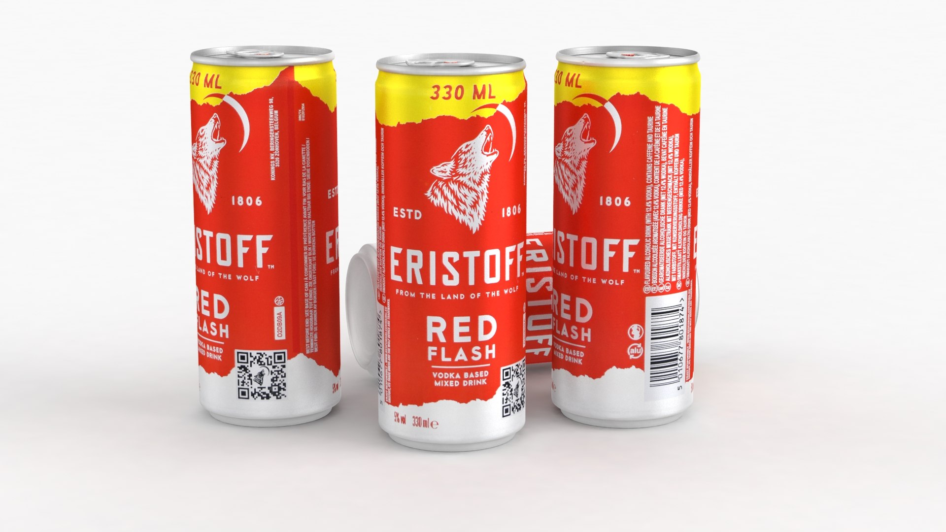 Alcohol Can Eristoff Red Flash Vodka Drink 250ml 2022 3D Model ...