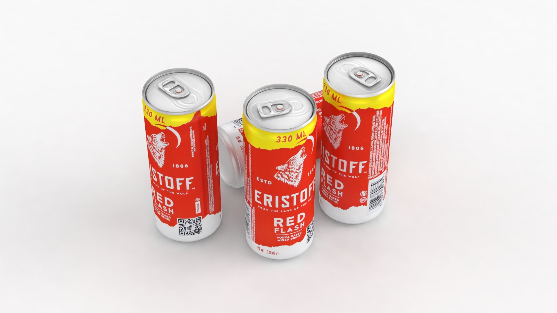 Alcohol Can Eristoff Red Flash Vodka Drink 250ml 2022 3D Model ...