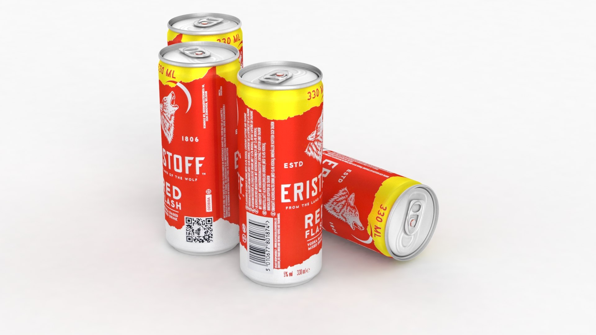 Alcohol Can Eristoff Red Flash Vodka Drink 250ml 2022 3D Model ...