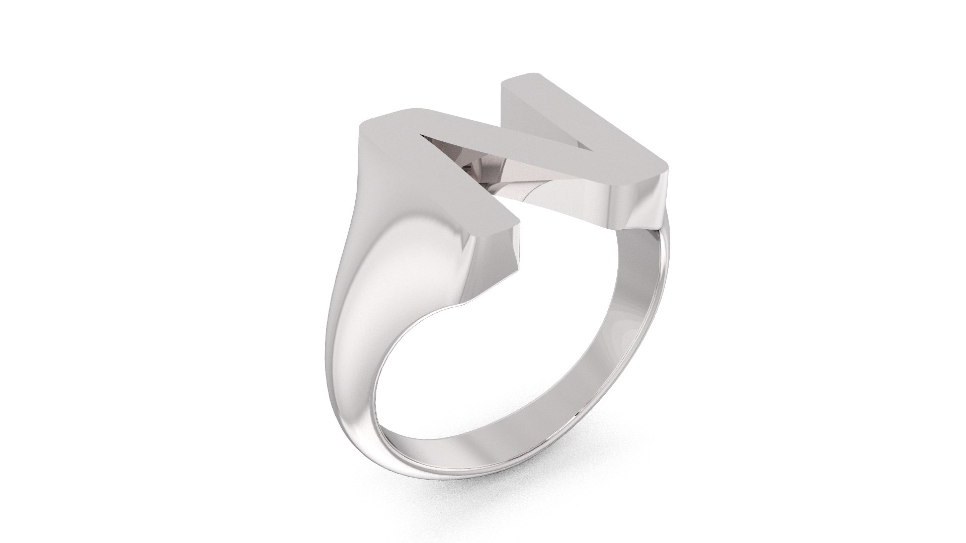 Alphabet Signet Ring N 3D Model - TurboSquid 2083521
