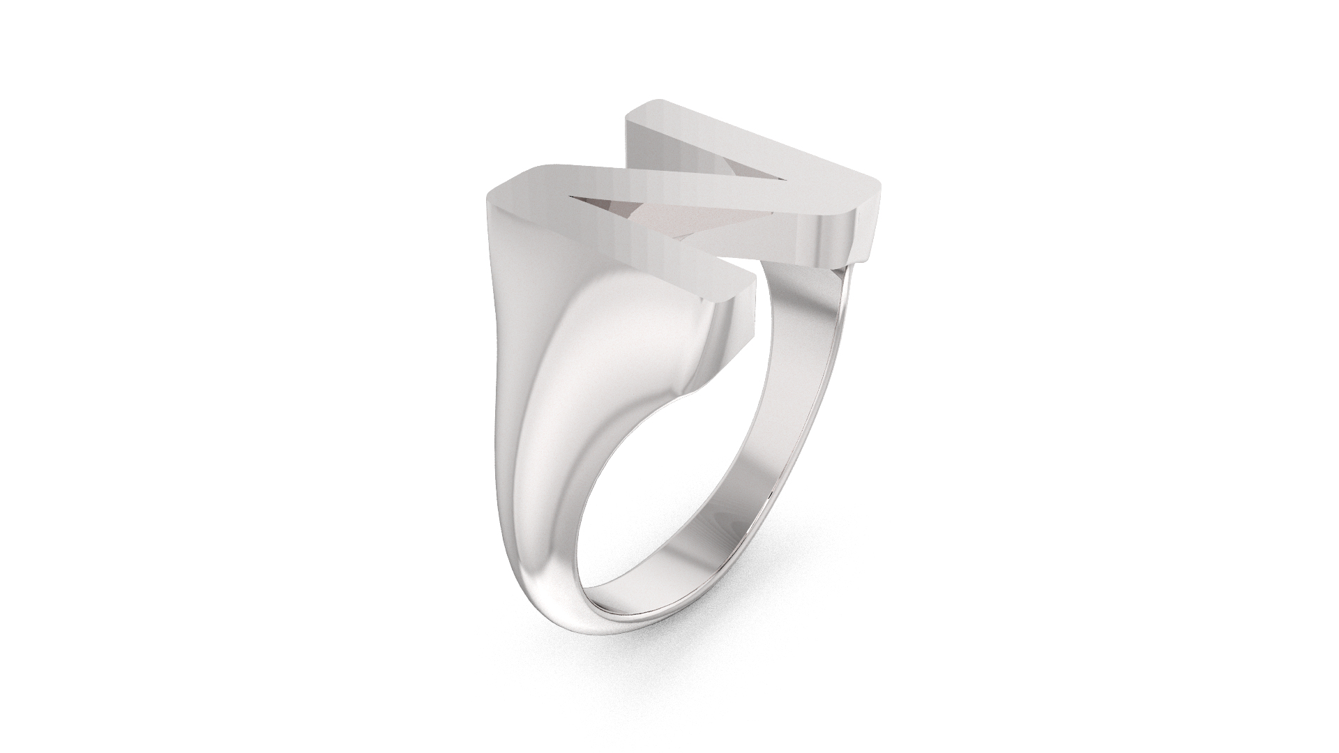Alphabet Signet Ring N 3D Model - TurboSquid 2083521
