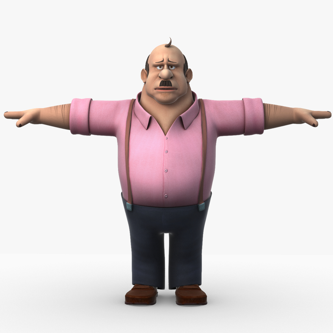 3D модель Fantasy Fat Man Rigged - TurboSquid 1381390