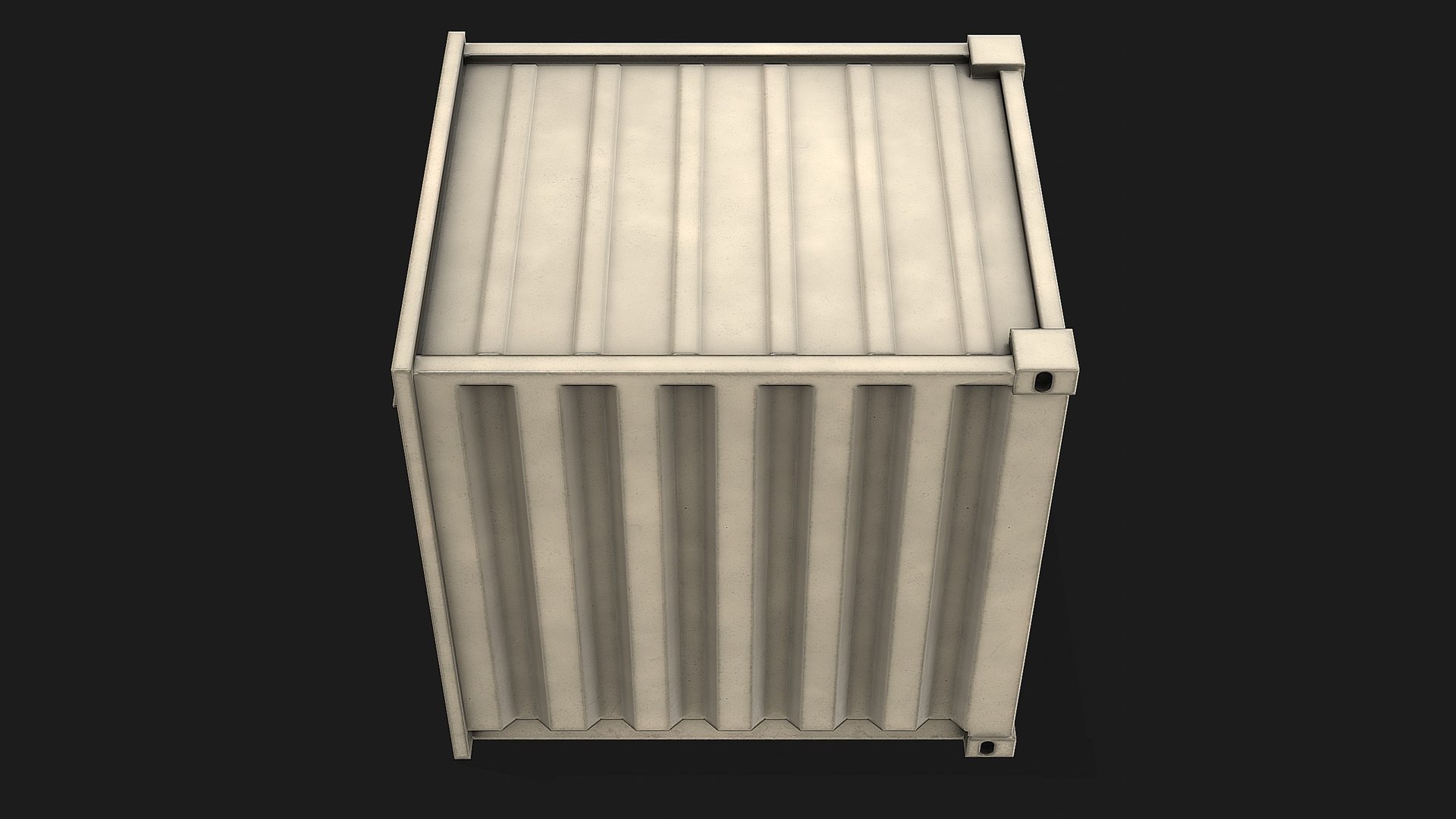 3D model 10ft Container With Roll-Up Door - White - TurboSquid 2149214