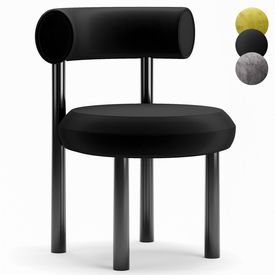 3D Fat Dining Chair Model - TurboSquid 2115320