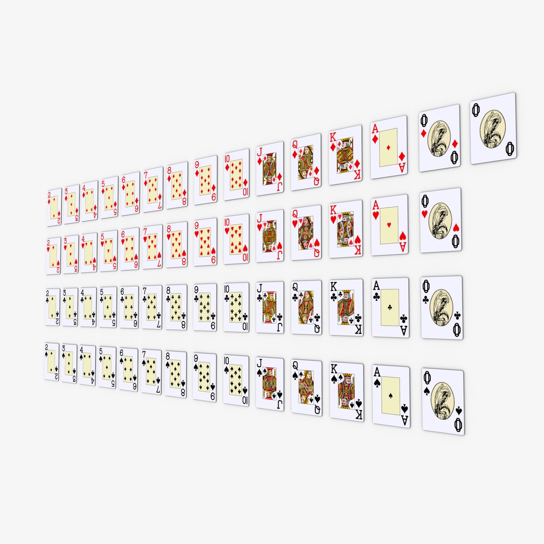 Deck Poker Cards Pocker 3d Model