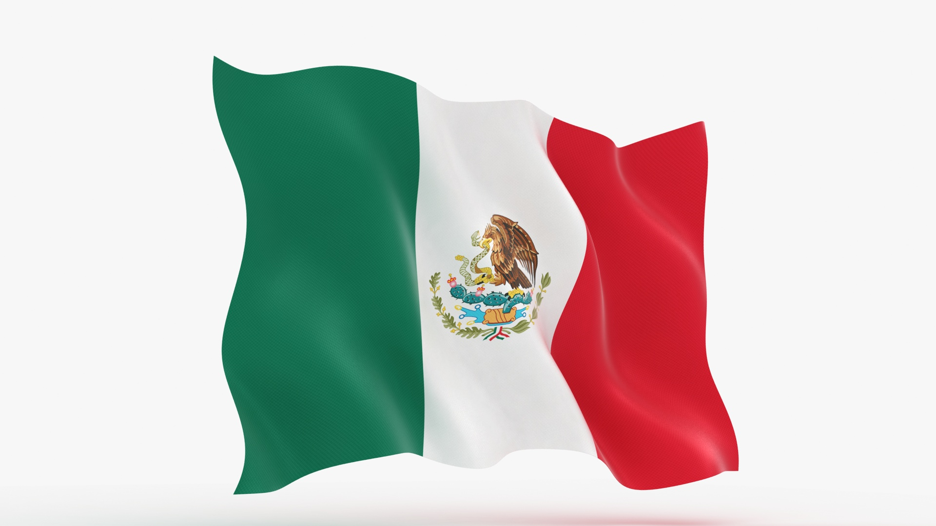 3D Model Realistic Mexico Flag - TurboSquid 1616372