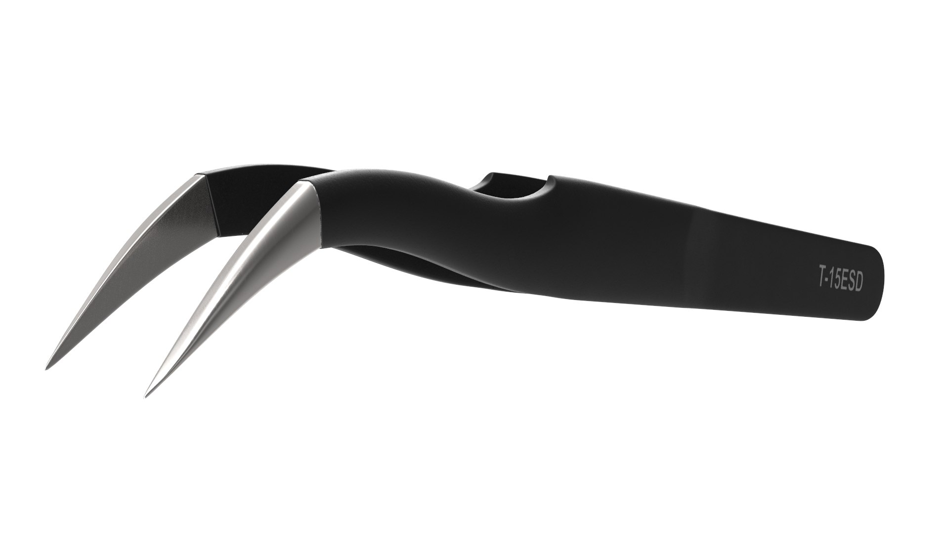 3D Black Angled Tweezers Model - TurboSquid 2212729
