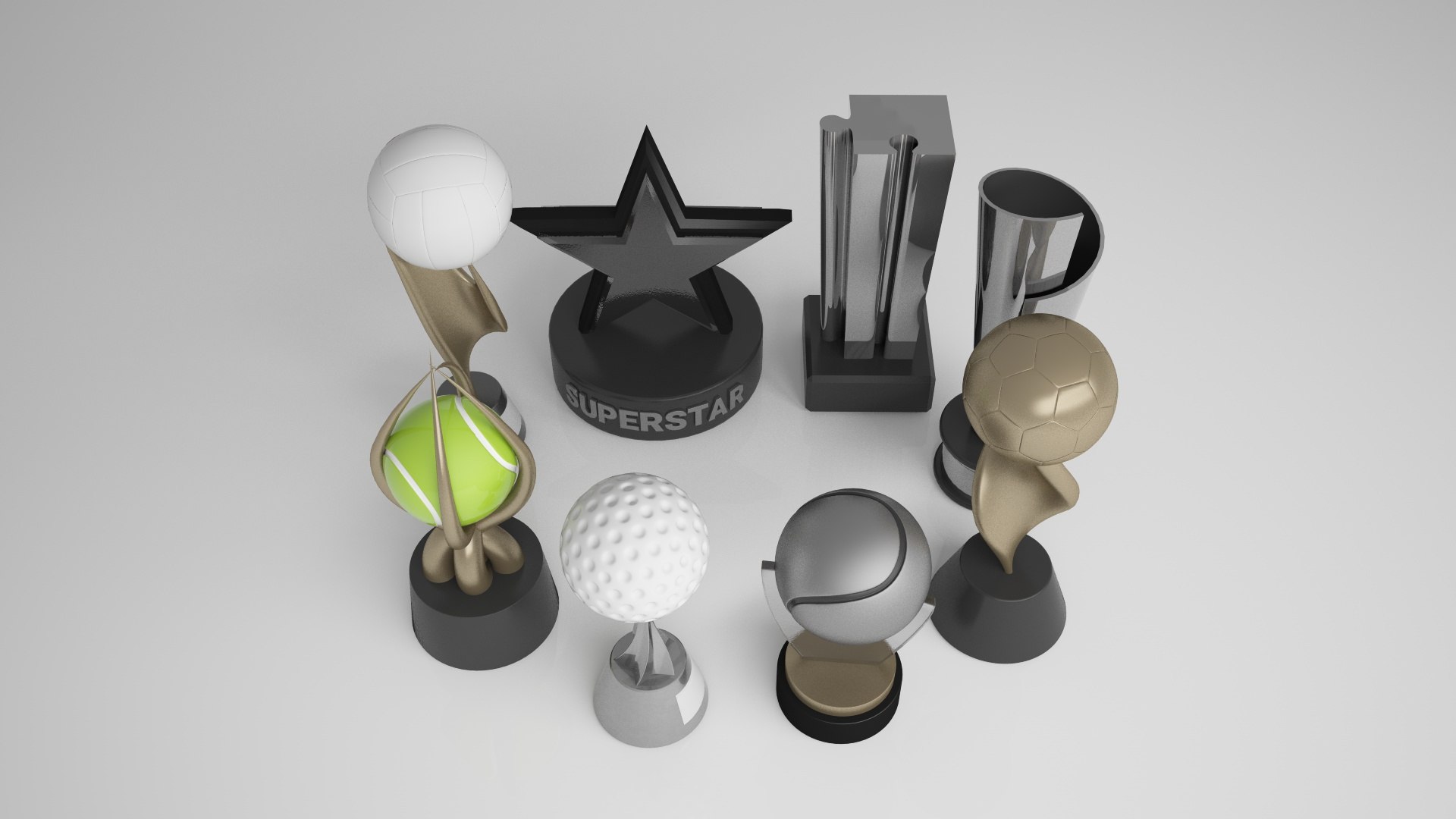 3D model Trophy collection - TurboSquid 1822294