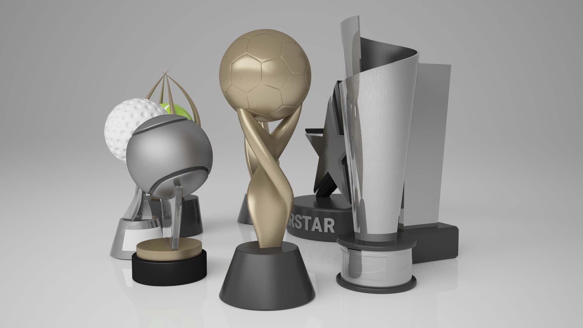 3D Model Trophy Collection - TurboSquid 1822294