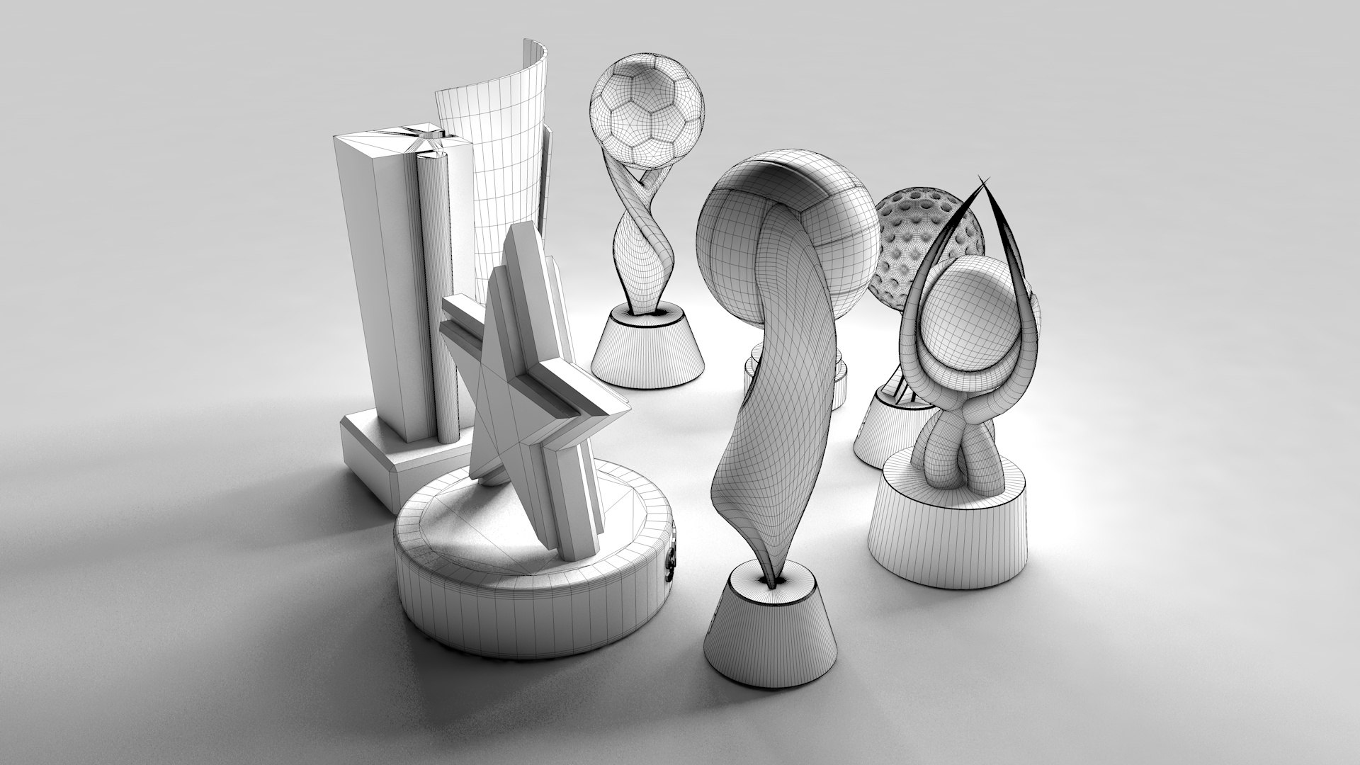 3D model Trophy collection - TurboSquid 1822294