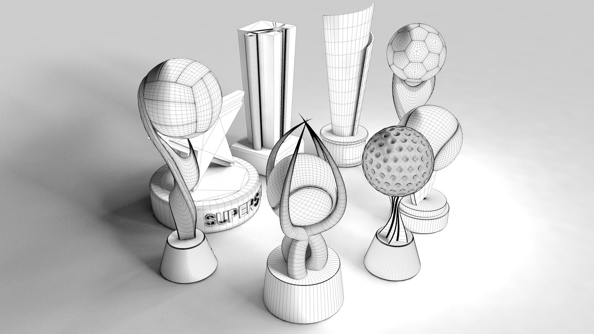 3D model Trophy collection - TurboSquid 1822294