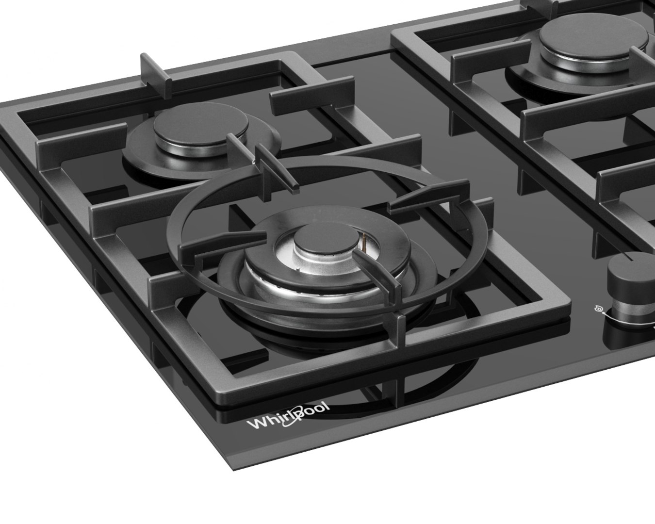 3D Whirlpool GGW610NBAUS 4 Burner Gas Cooktop - TurboSquid 2236810