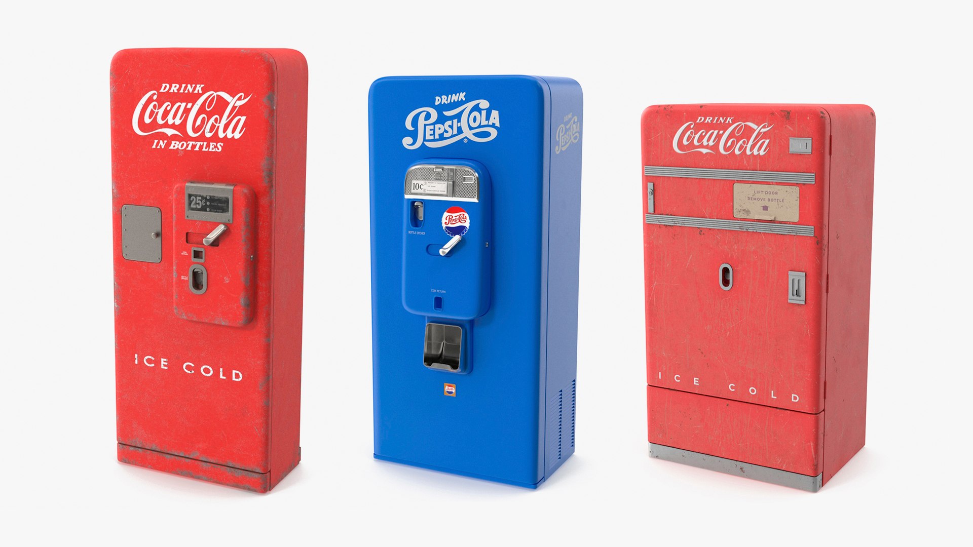 Retro Vending Machines Collection model - TurboSquid 2153192