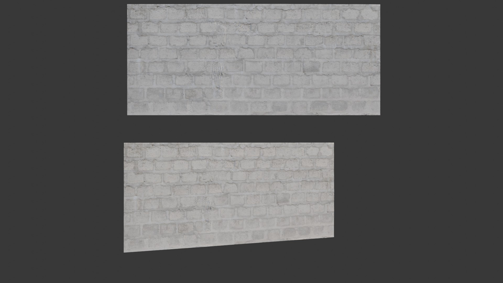 3D Weathered White Brick Wall Model - TurboSquid 2395121