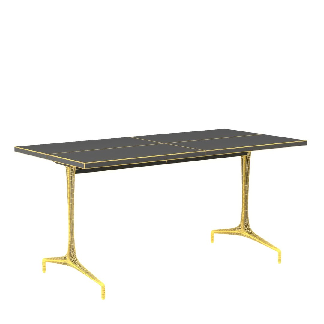 3D Edge Mount Locking Casters Serif Table - TurboSquid 2120121