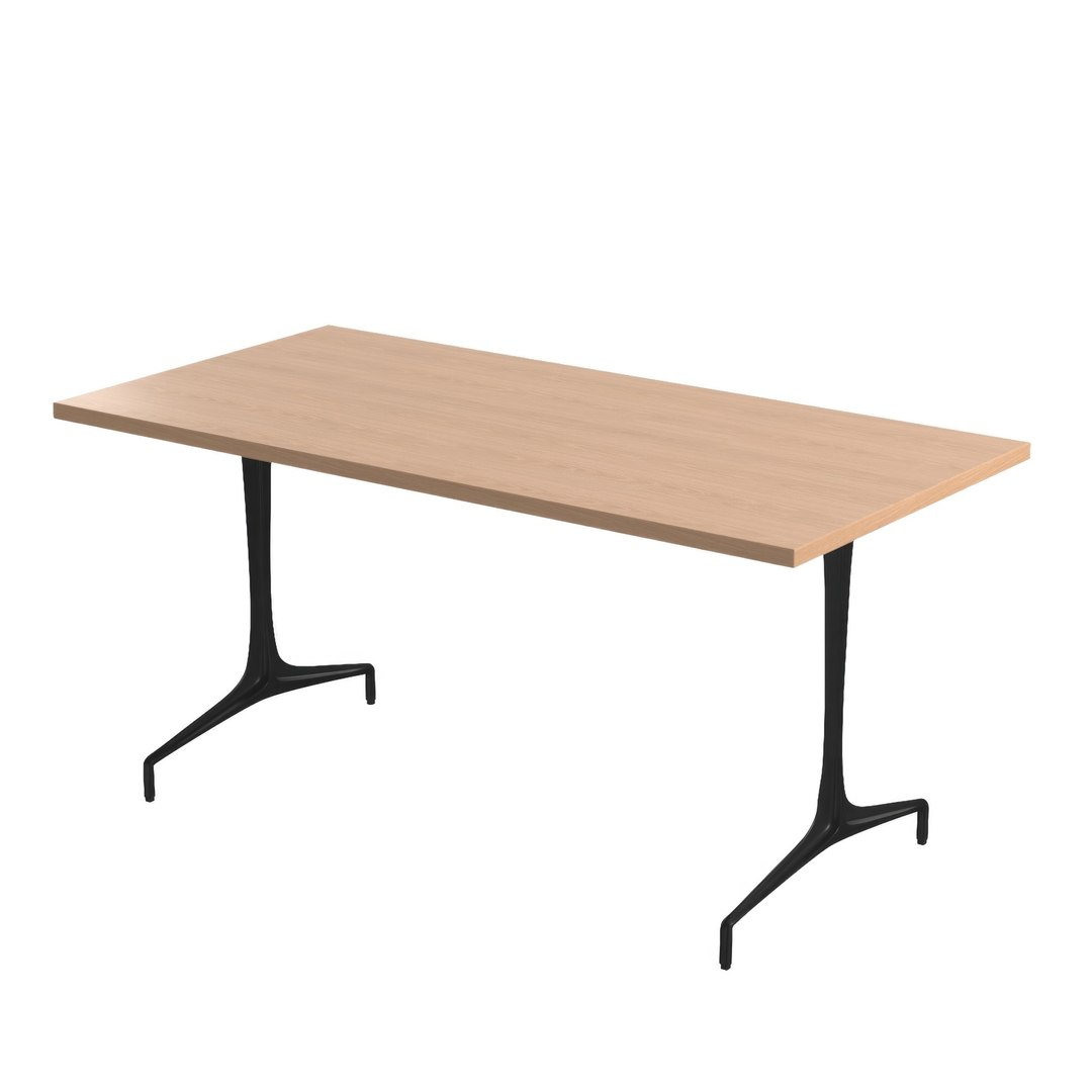 3D Edge Mount Locking Casters Serif Table - TurboSquid 2120121