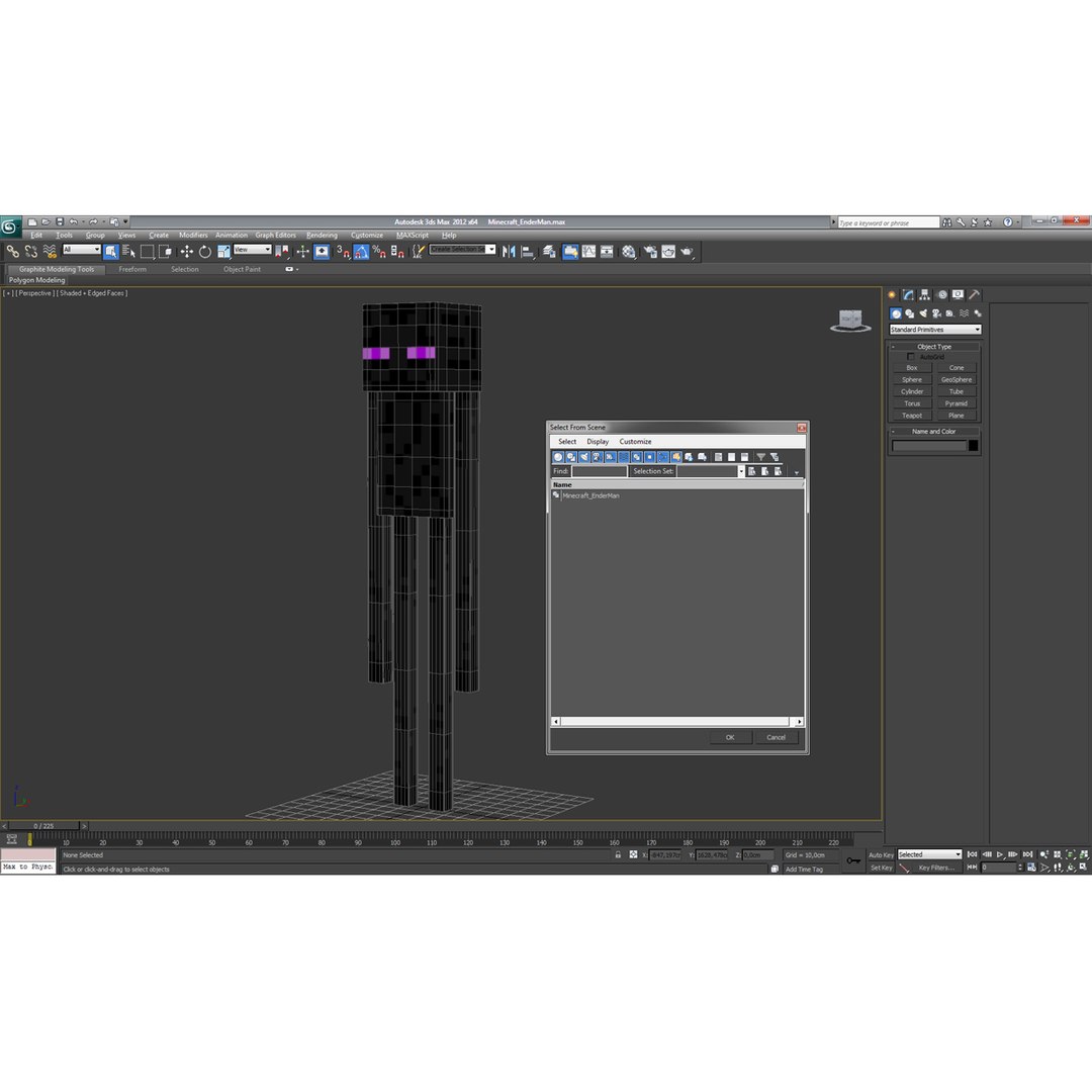 minecraft enderman 3d model