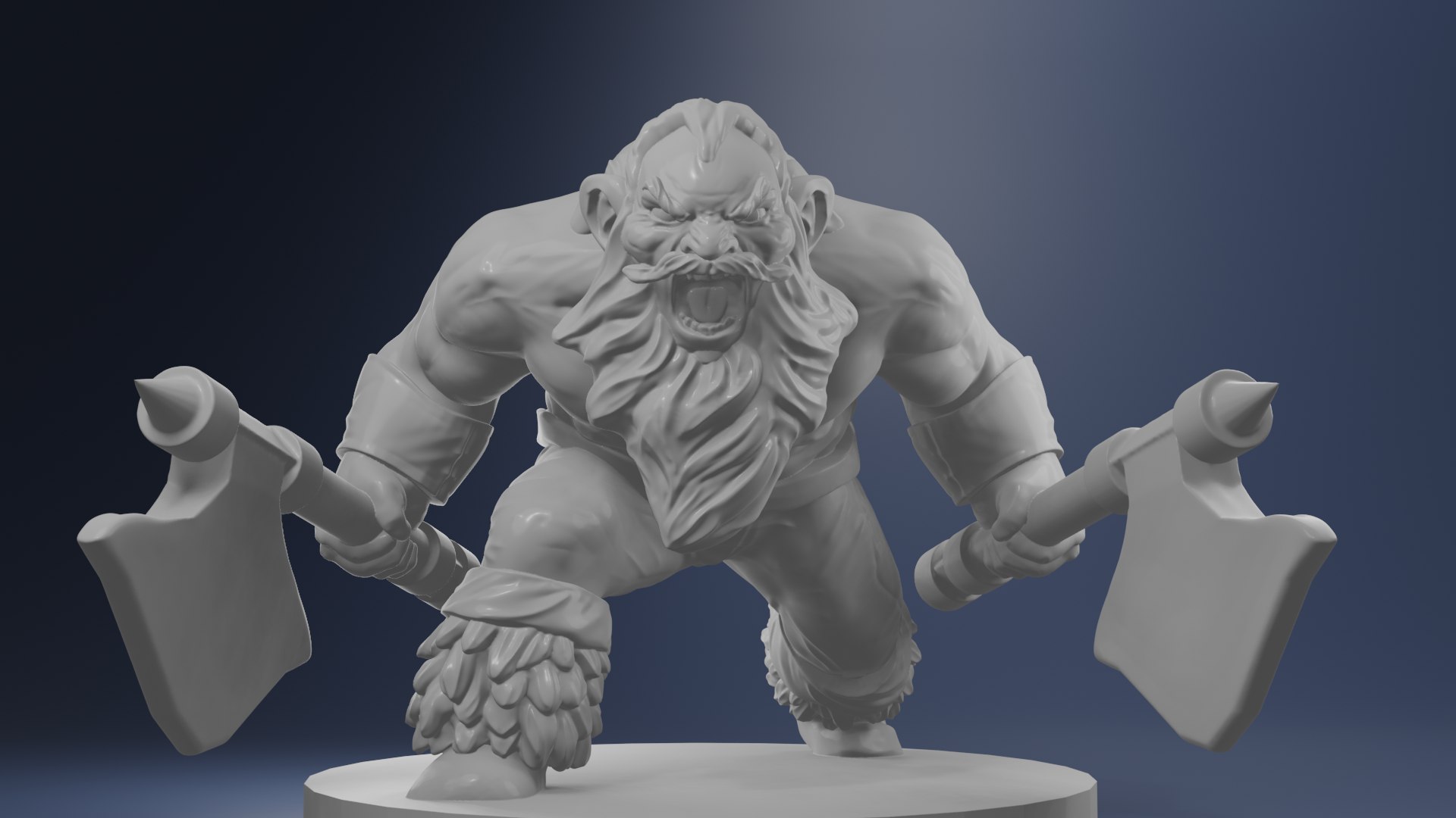 Dwarf Berserker - Tabletop Print Miniature 3D - TurboSquid 2112484
