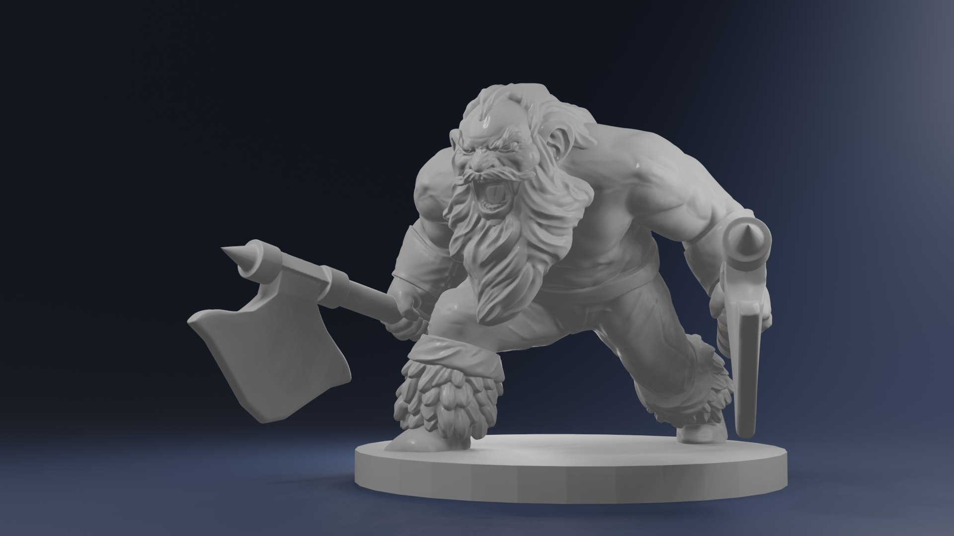 Dwarf Berserker - Tabletop Print Miniature 3D - TurboSquid 2112484